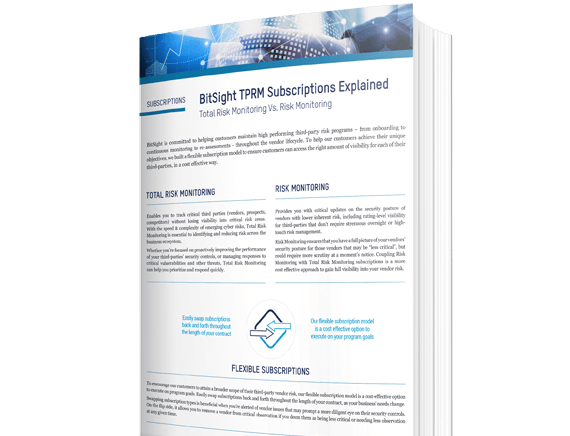 Third Party Risk Management Subscription Comparison | Bitsight